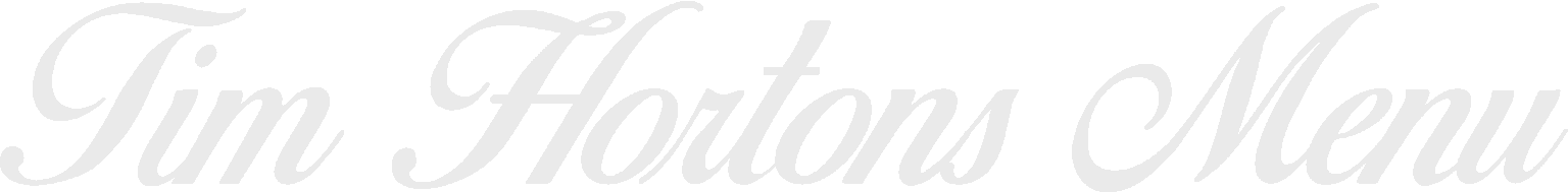 Tim Hortons Timbits Menu - Tim Hortons Menu